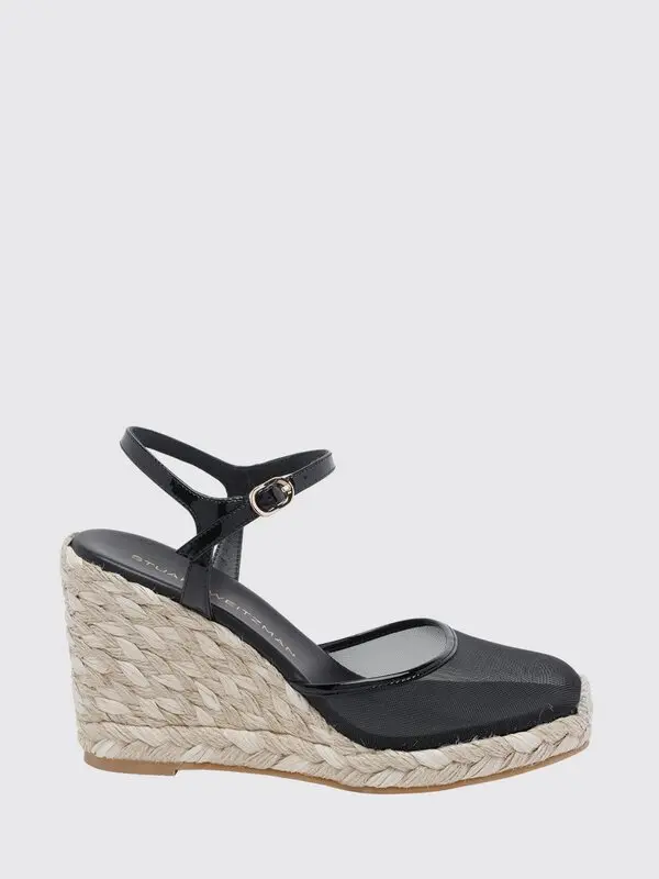 STUART WEITZMAN Espadrille Wedge - Black