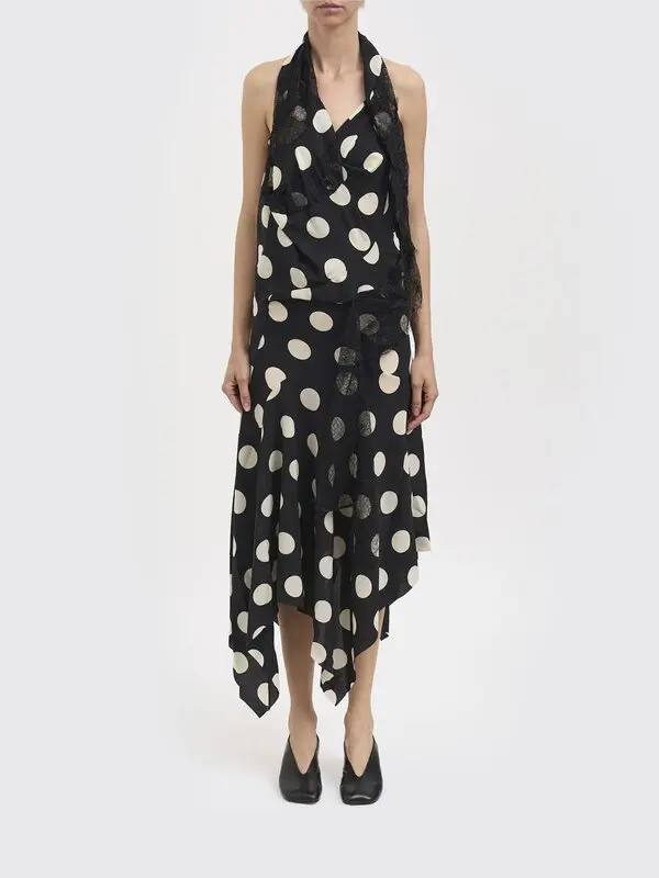 Junya Watanabe Polka Dot Halterneck Dress - Black