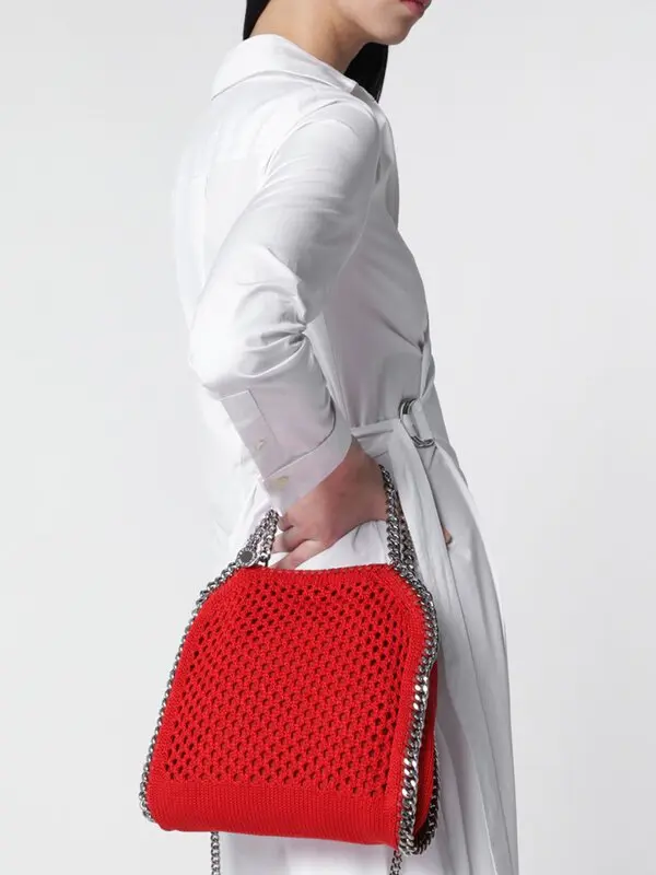 Stella McCartney Woven Shoulder Bag - Red