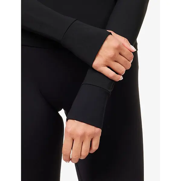 ADANOLA Ultimate Half-zip Stretch-woven Top