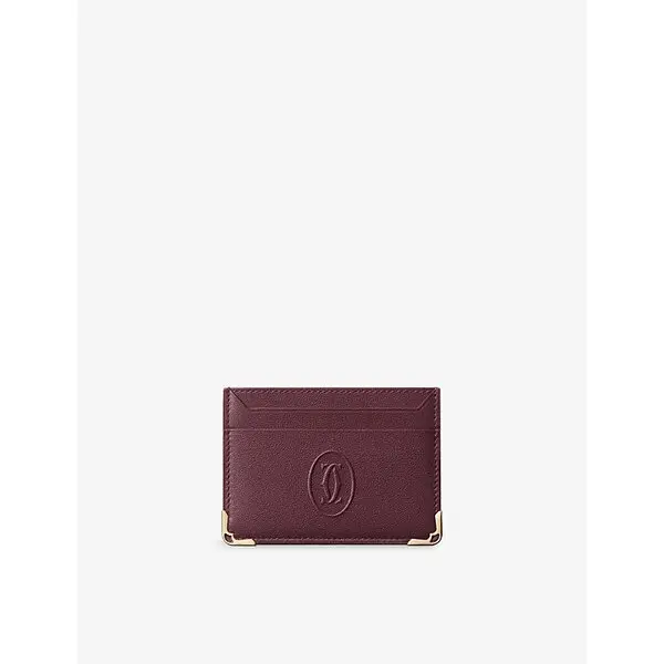 Cartier Must De Leather Card Holder - Burgundy