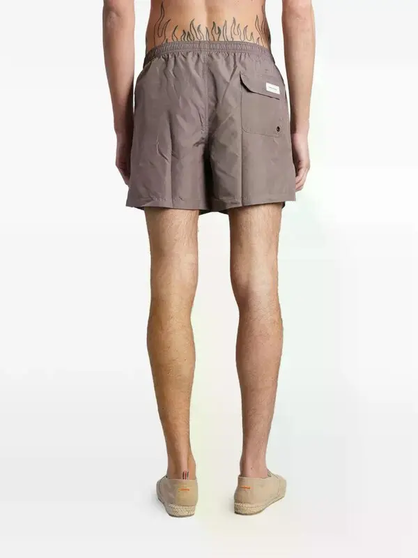 Tagliatore Drawstring-waist Logo-patch Swim Shorts