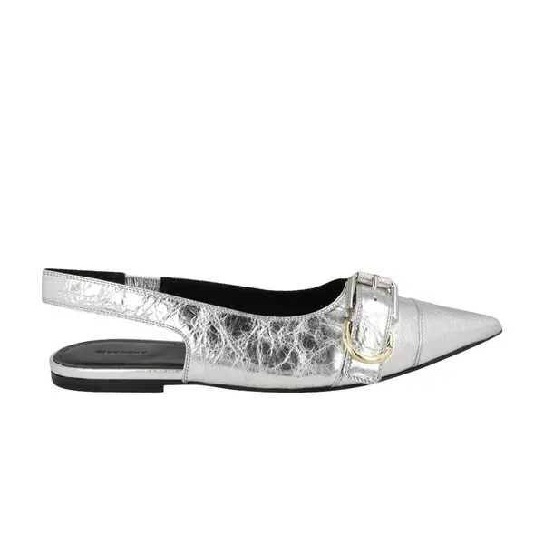 Givenchy Wmns Voyou Slingback Flat - Silver
