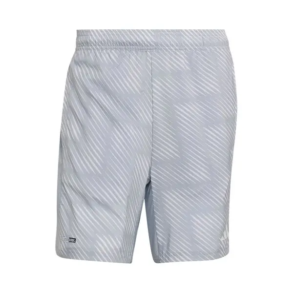 Adidas Workout Tech Intensity Aop Shorts 'halo Silver/black - Grey