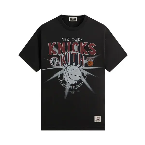 Kith For The New York Knicks Madison Square Garden Burst Jones Tee - Black