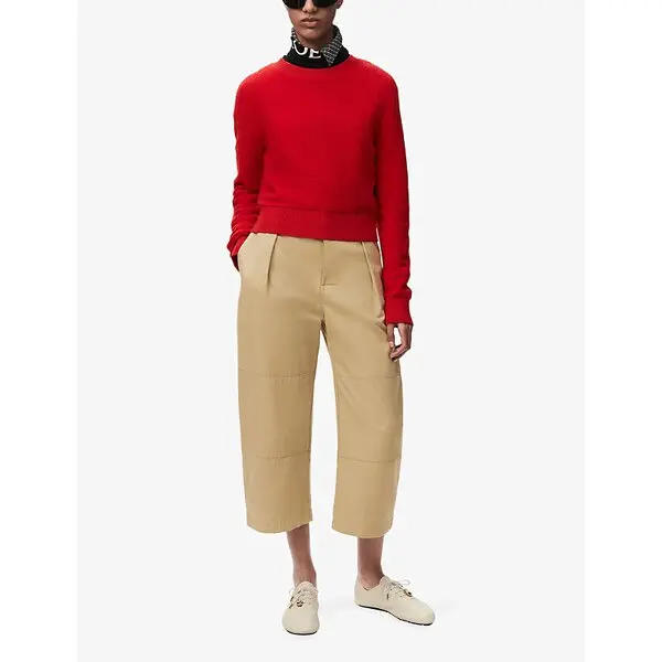 Loewe Balloon-leg Cropped Cotton Trousers