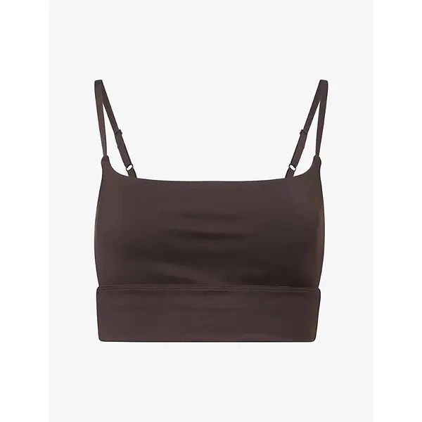 ADANOLA Ultimate Square-neck Sports Bra - Coffee Bean