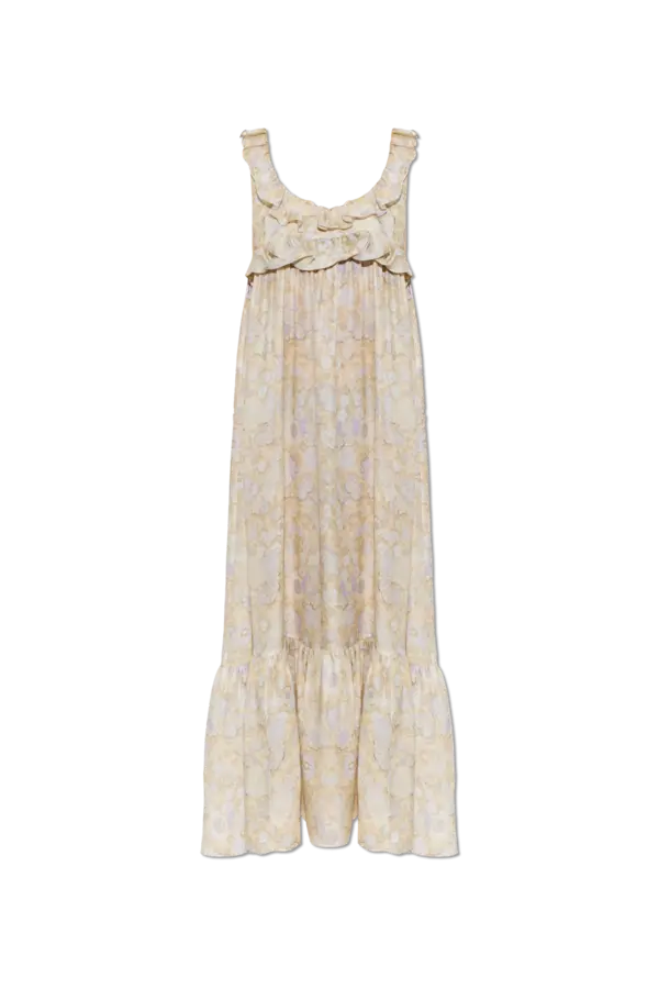 Chloé Silk Dress With Floral Motif - Multicolour