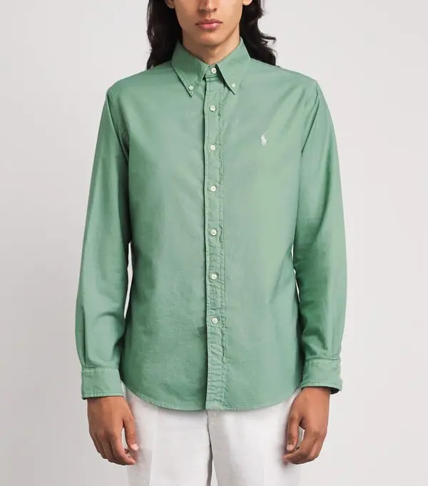 Polo Ralph Lauren Cotton Garment-dyed Oxford Shirt - Blue
