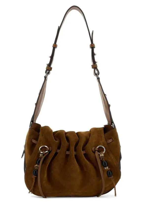 Isabel Marant Étoile Camel Suede Bolton Shoulder Bag - Brown