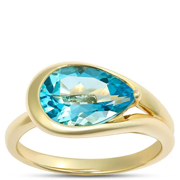 Benbridge Pear Shaped Blue Topaz Ring, 14k Yellow Gold - Yg