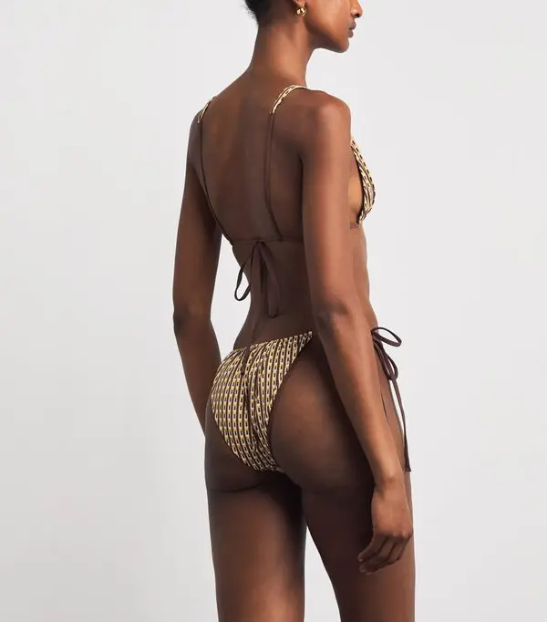SIR. Cooper Geometric Print Bikini Top