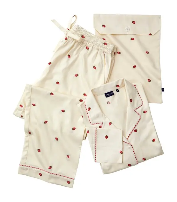 CHRISTY X Wimbledon Strawberry Pyjama Set - White