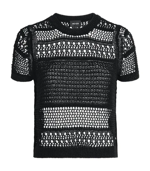 ME+EM Open-stitch Knit T-shirt