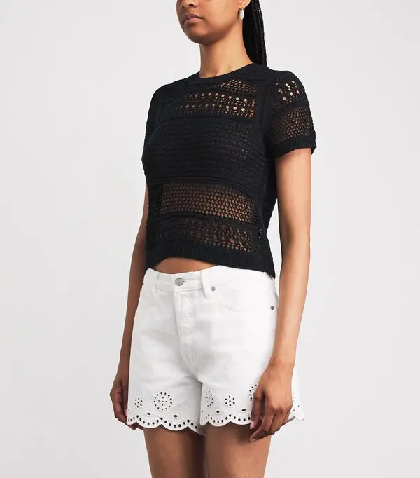 ME+EM Open-stitch Knit T-shirt