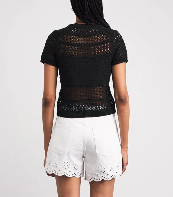 ME+EM Open-stitch Knit T-shirt