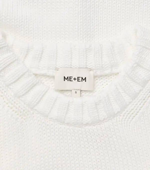 ME+EM Organic Cotton Essential Cropped Sweater