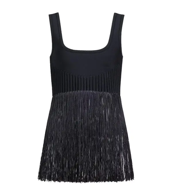 Alaïa Fringed Knit Tank Top