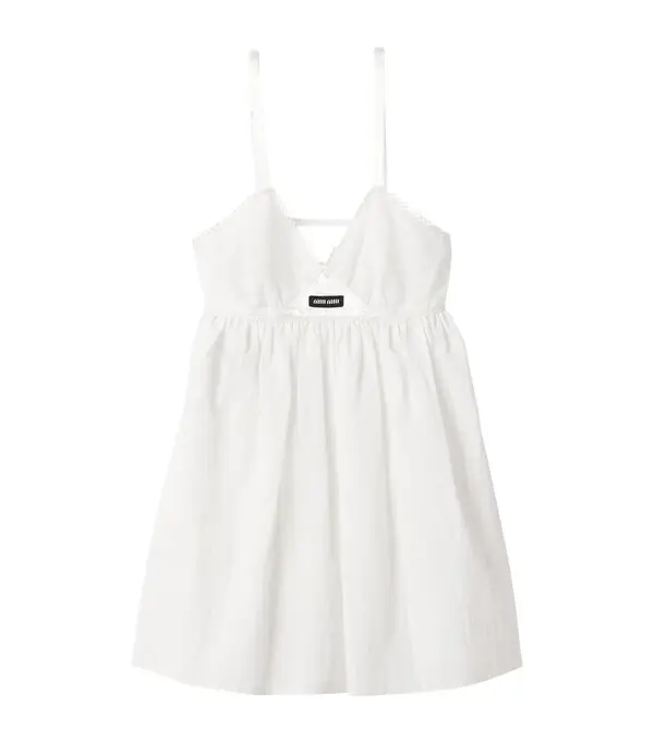 Miu Miu Eyelet-embroidered Mini Dress