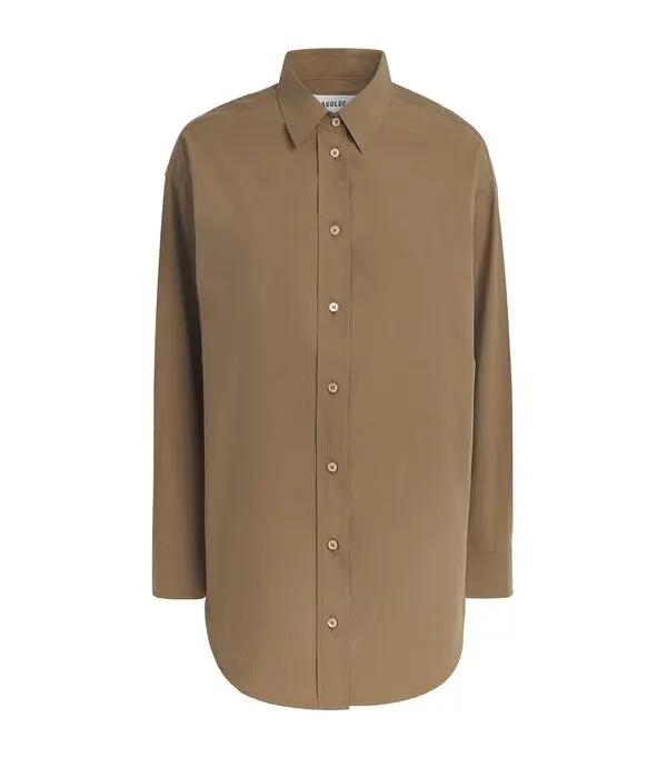 AGOLDE Sona Cotton Shirt - Brown