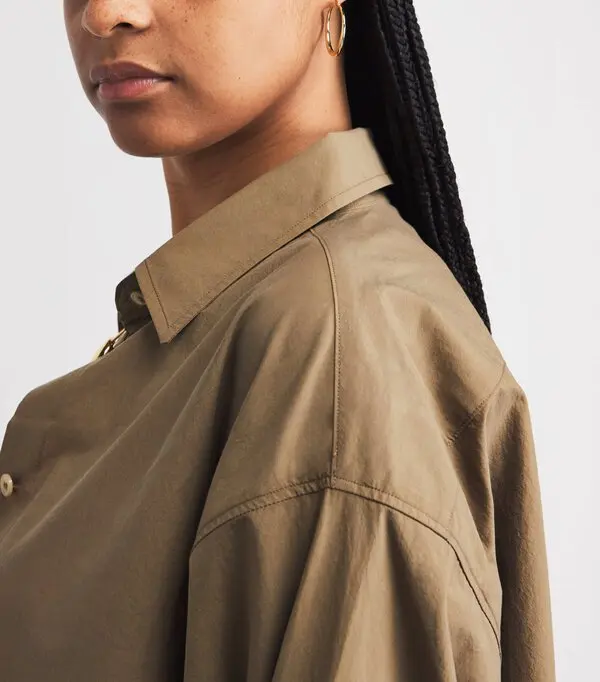 AGOLDE Sona Cotton Shirt - Brown