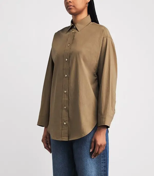 AGOLDE Sona Cotton Shirt - Brown