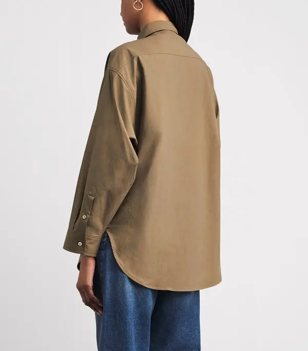 AGOLDE Sona Cotton Shirt - Brown