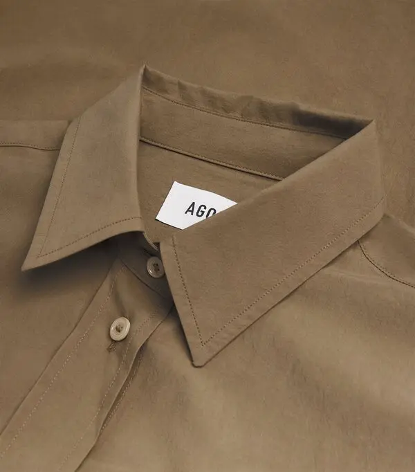 AGOLDE Sona Cotton Shirt - Brown