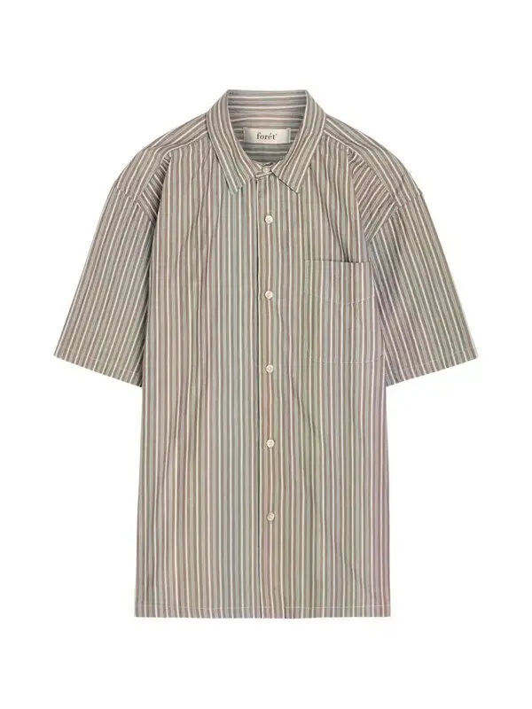 FORET Striped Short-sleeve Shirt