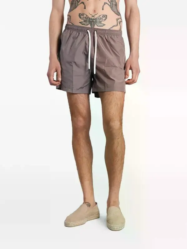 Tagliatore Drawstring Swim Shorts With Logo Patch