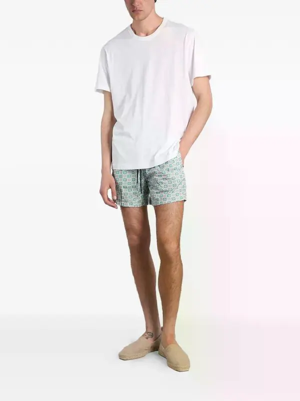 Tagliatore Geometric Print Drawstring Swim Shorts