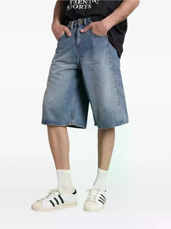 Adidas Embroidered Logo Denim Shorts
