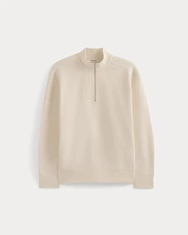 Everlane Lightweight Terry Zip Pullover - Parchment