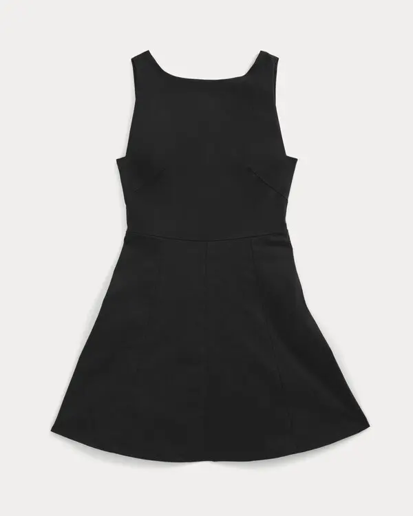Everlane Seamed Open-back Mini Dress - Black
