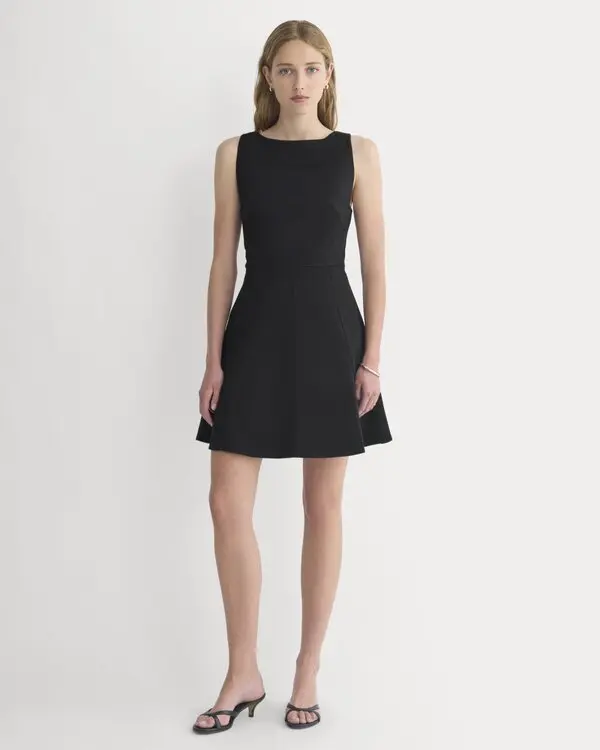 Everlane Seamed Open-back Mini Dress - Black