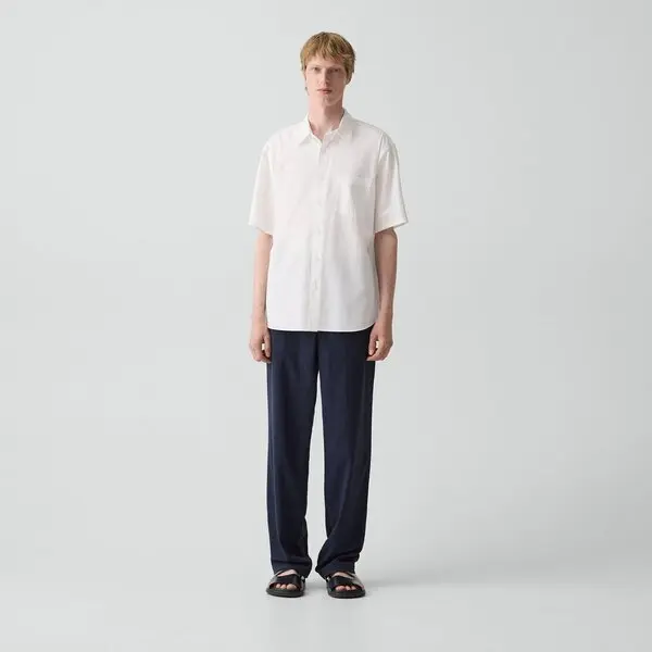 Theory Performance Suiting Straight Drawstring Pant - Baltic