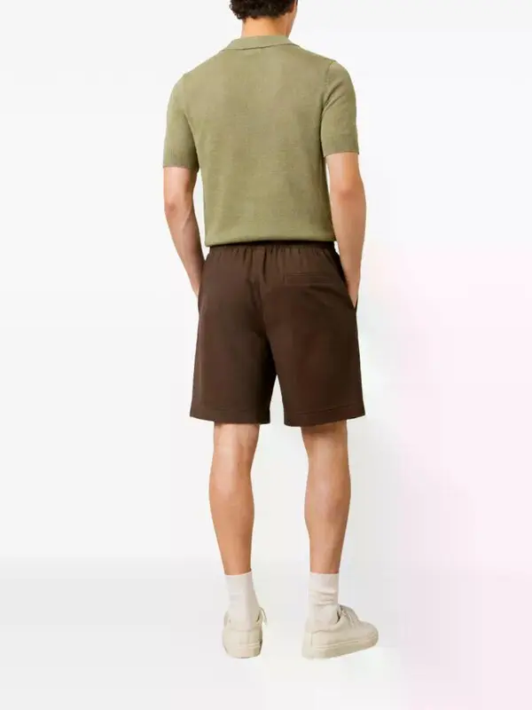 ALBERTO BRESCI Embroidered Motif Drawstring Shorts
