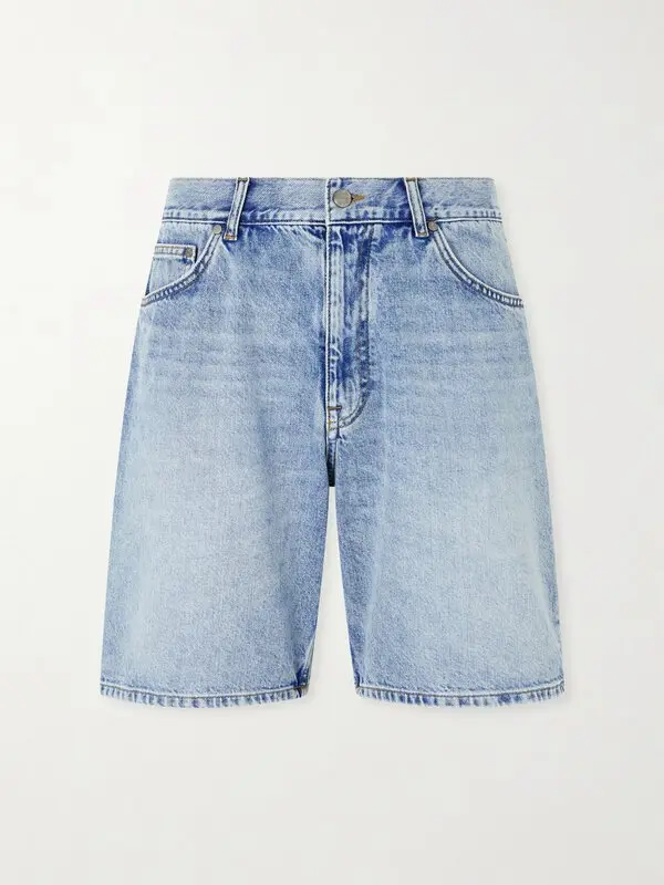 Nn07 Otis 1882 Straight-leg Organic Denim Shorts - Blue