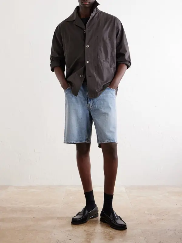 Nn07 Otis Straight-leg Organic Denim Shorts