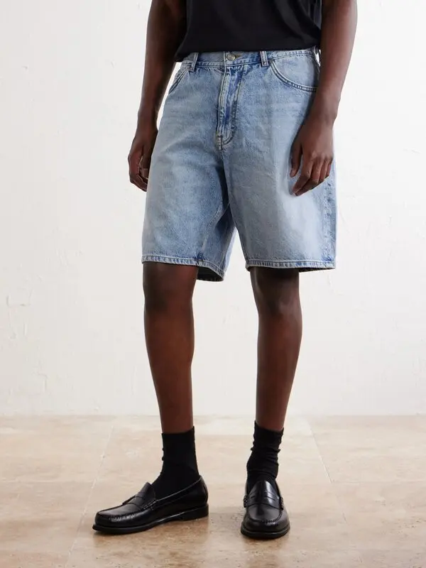 Nn07 Otis Straight-leg Organic Denim Shorts