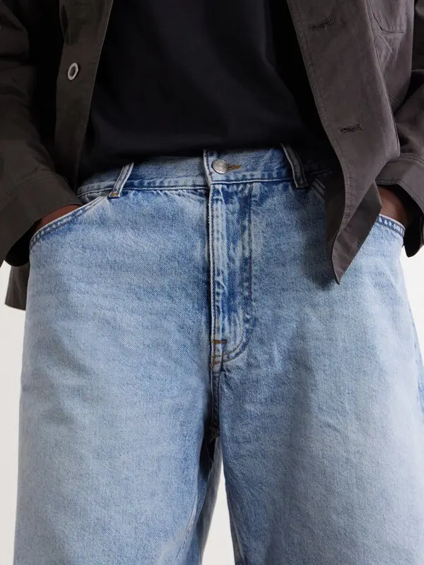 Nn07 Otis Straight-leg Organic Denim Shorts