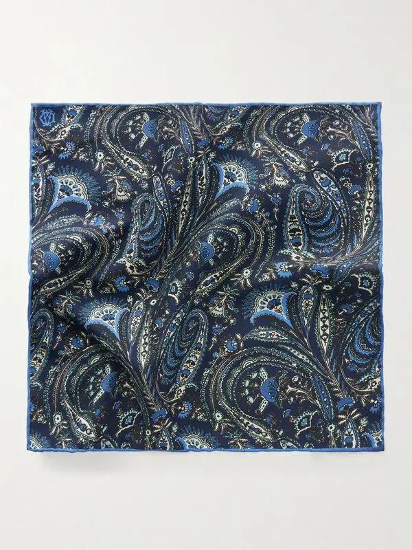 Dunhill Printed Silk-satin Pocket Square