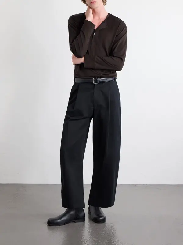 Studio Nicholson Cotton-jersey Henley T-shirt