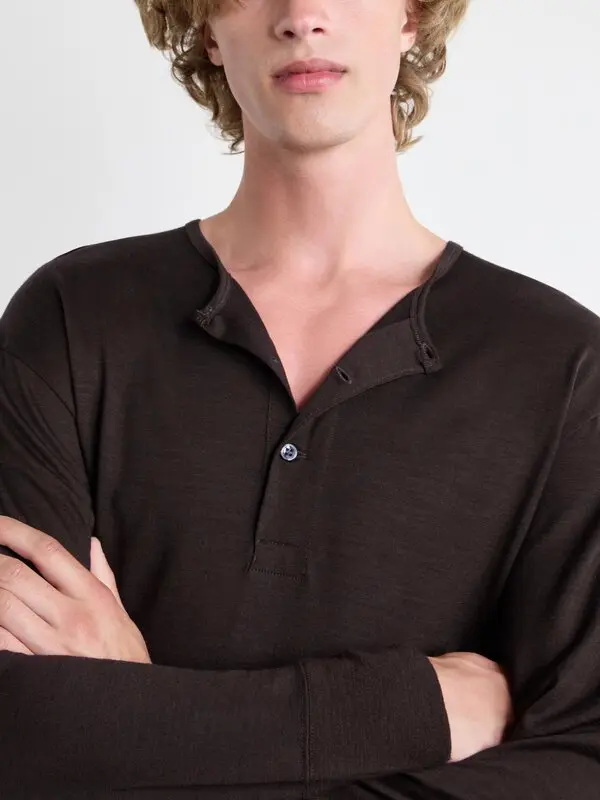 Studio Nicholson Cotton-jersey Henley T-shirt