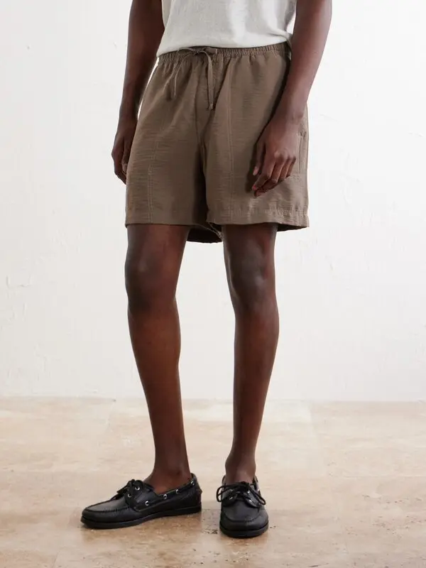 Nn07 Ryder 5971 Straight-leg Drawstring Shorts - Brown