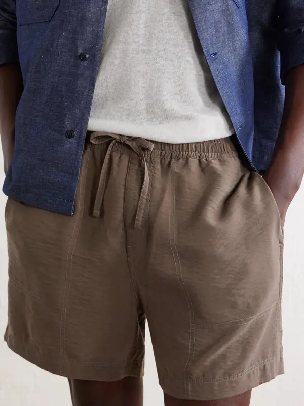Nn07 Ryder 5971 Straight-leg Drawstring Shorts - Brown