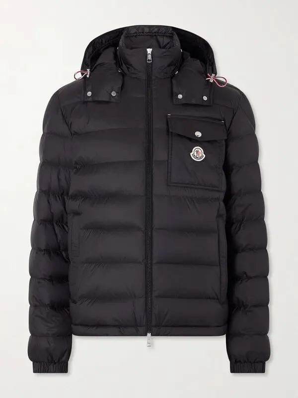 Moncler Verith Logo-appliquéd Quilted Shell Hooded Down Jacket - Black