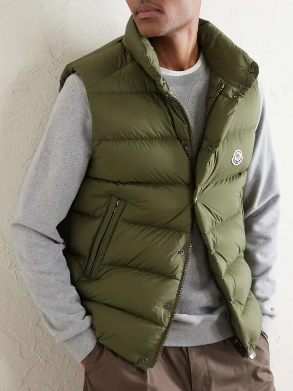 Moncler Tibb Quilted Shell Down Gilet - Green
