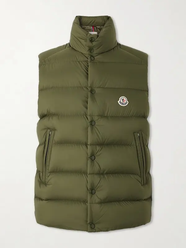Moncler Tibb Quilted Shell Down Gilet - Green