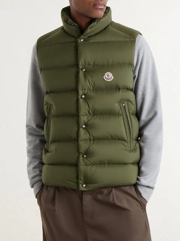 Moncler Tibb Quilted Shell Down Gilet - Green